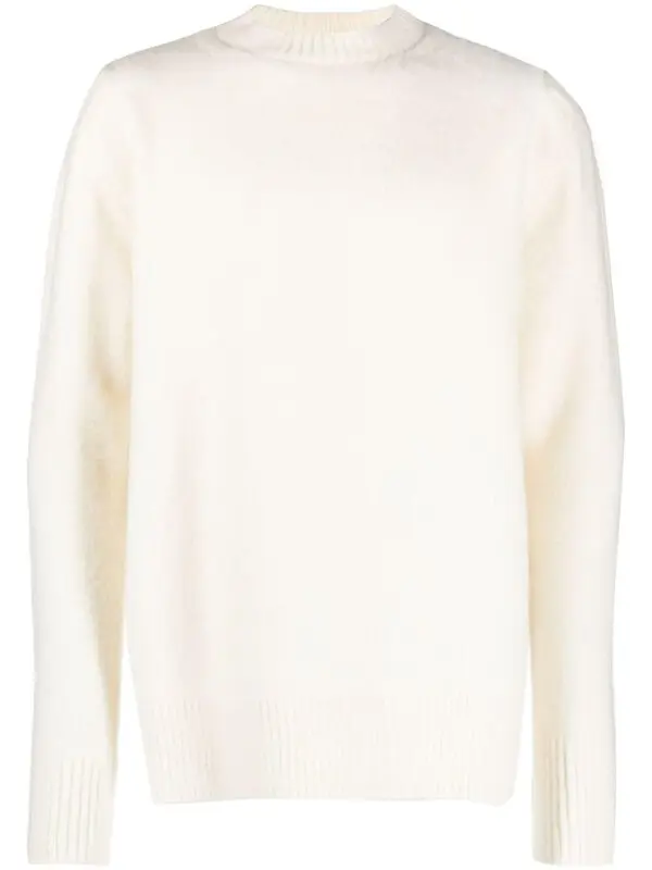OAMC Logo Intarsia-knit Wool Jumper - White