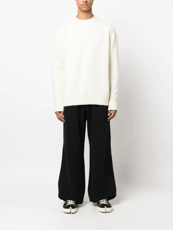 OAMC Logo Intarsia-knit Wool Jumper - White