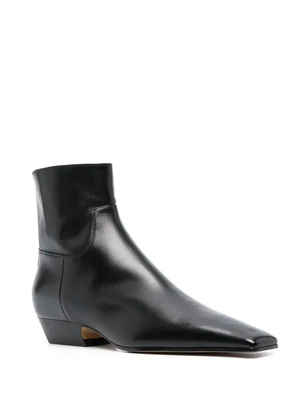 Khaite Marfa 30mm Leather Ankle Boots