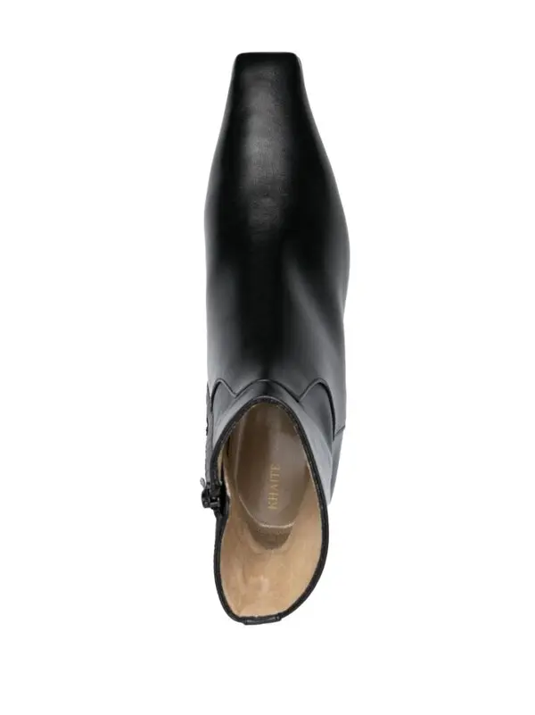 Khaite Marfa 30mm Leather Ankle Boots