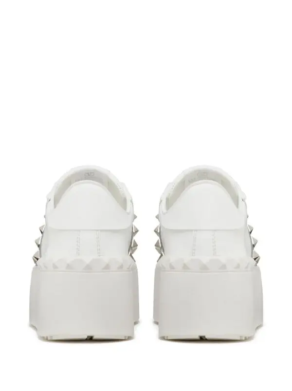 Valentino Garavani Rockstud Untitled Flatform Sneakers - White