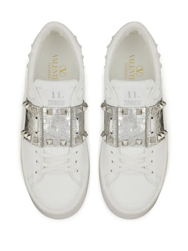 Valentino Garavani Rockstud Untitled Flatform Sneakers - White