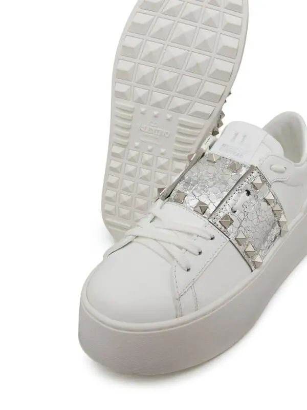 Valentino Garavani Rockstud Untitled Flatform Sneakers - White