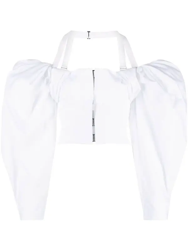 Jacquemus Le Haut Taffetas Blouse - White