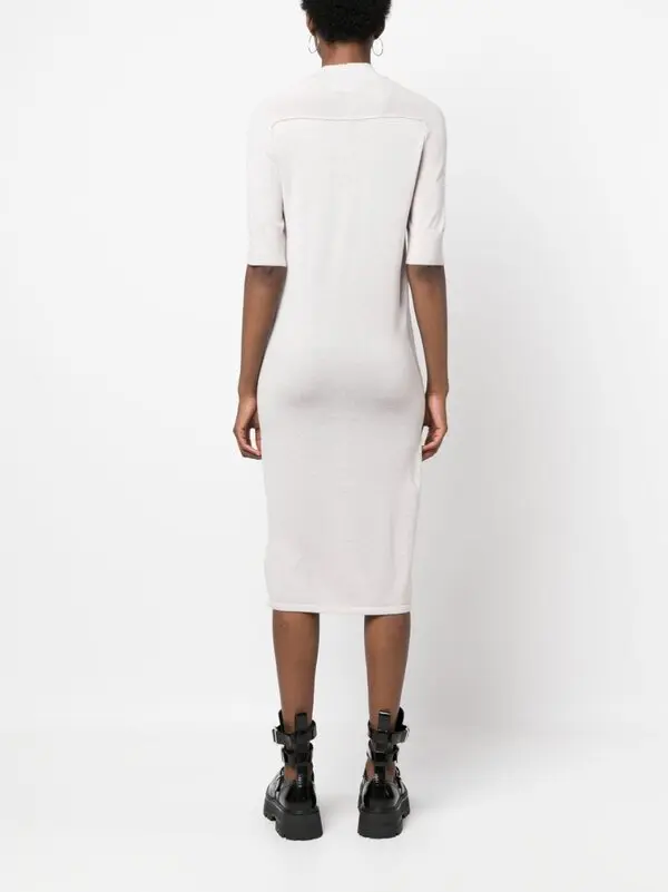 Calvin Klein Ribbed-knit Wool Midi Dress
