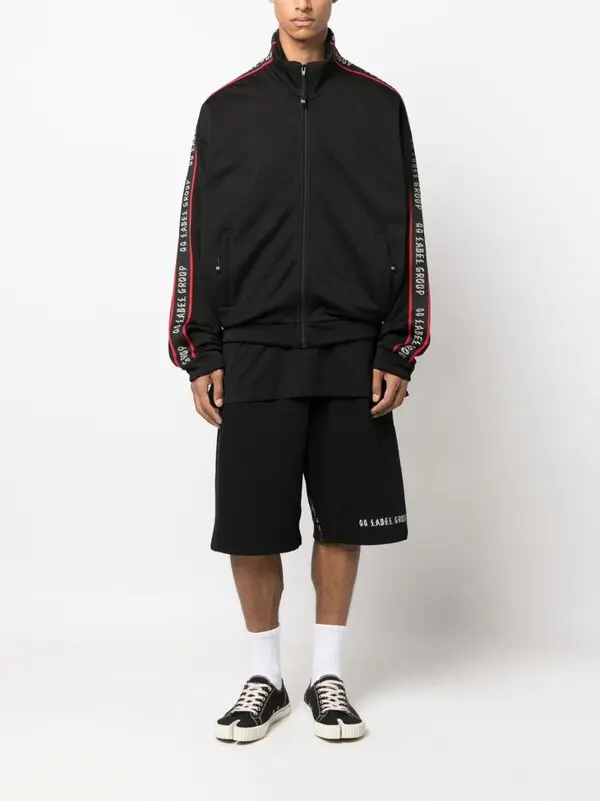 44 LABEL GROUP Logo-tape High-neck Bomber Jacket