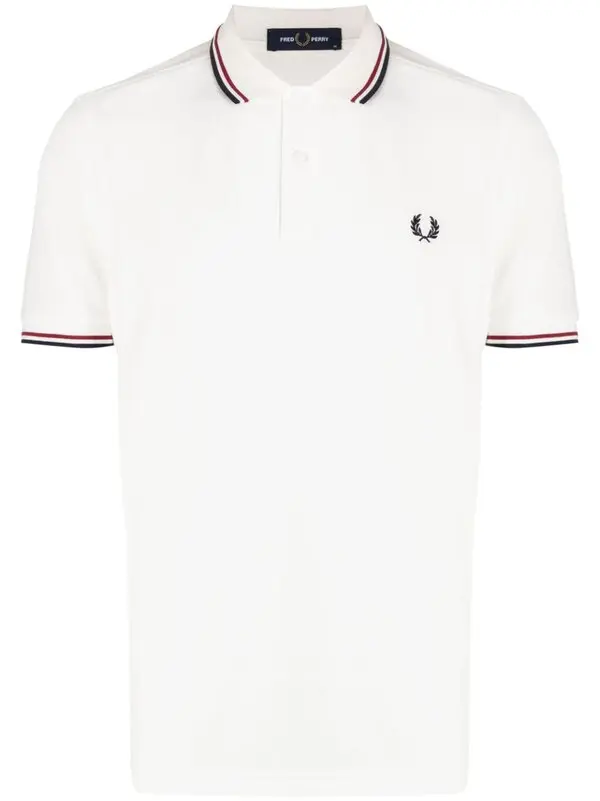 Fred Perry Contrast-trim Cotton Polo Shirt - White