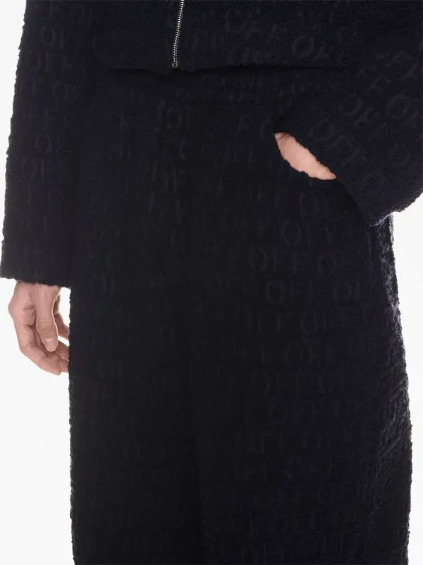 Off-White Bouclé Straight Trousers