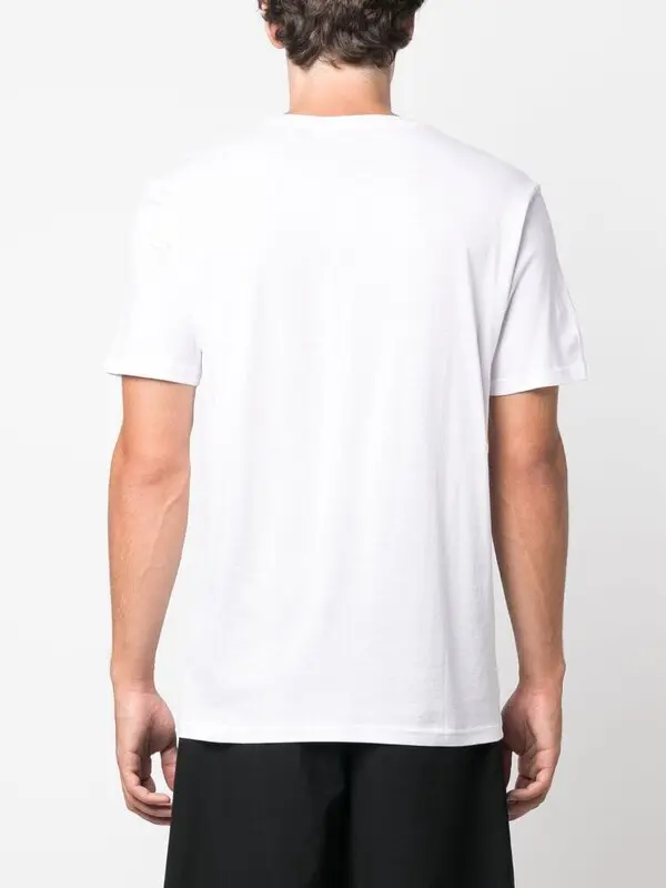 BOSS Cotton-jersey T-shirt With Large Logo Print - White
