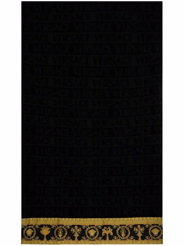 Versace I ♡ Baroque Bath Towel - Black