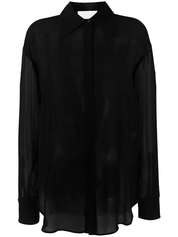 GENNY Semi-sheer Silk Shirt