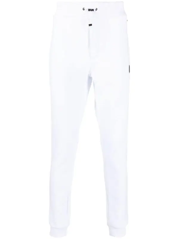 PLEIN SPORT Logo-plaque Cotton Track Pants - White