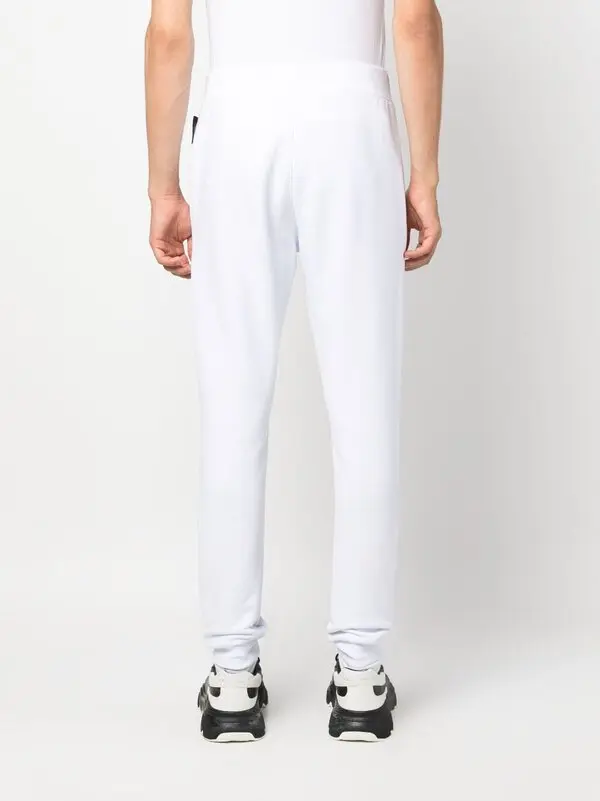 PLEIN SPORT Logo-plaque Cotton Track Pants - White