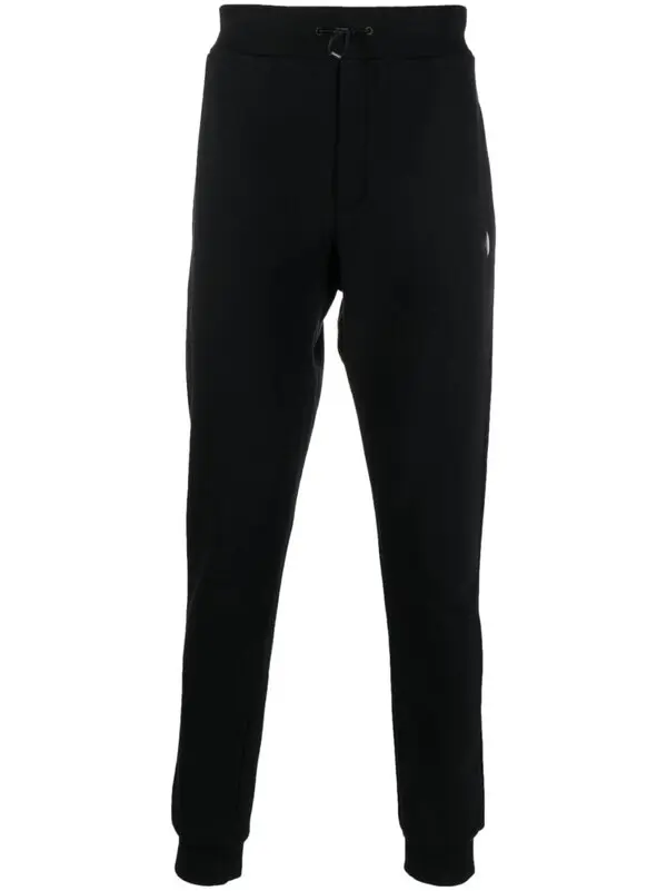 PLEIN SPORT Logo-patch Cotton Track Pants - Black
