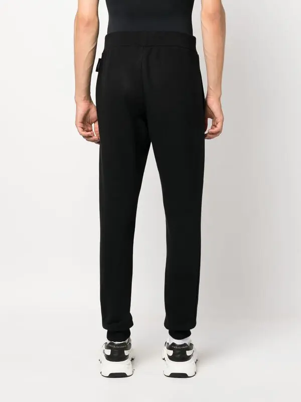 PLEIN SPORT Logo-patch Cotton Track Pants - Black