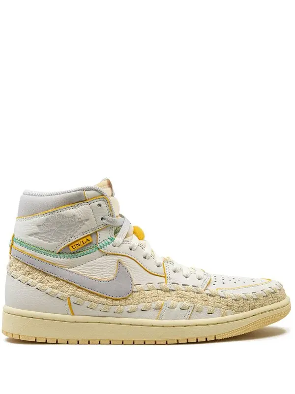 JORDAN X Union Air 1 High Og Woven Sneakers - Neutrals