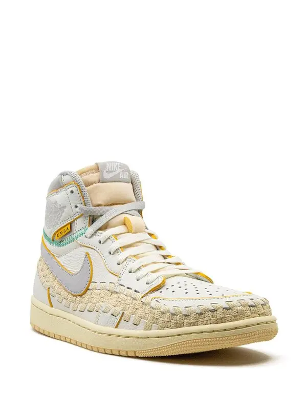 JORDAN X Union Air 1 High Og Woven Sneakers - Neutrals