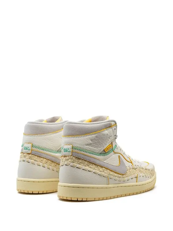 JORDAN X Union Air 1 High Og Woven Sneakers - Neutrals