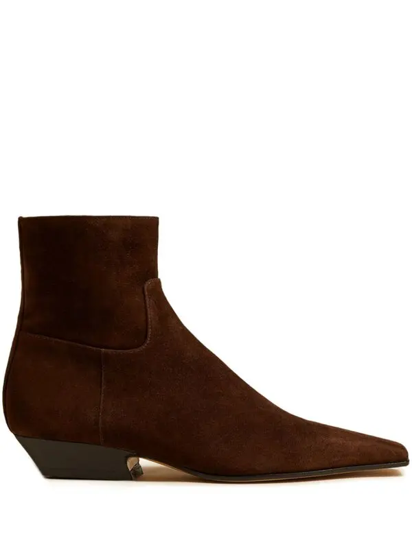 Khaite The Marfa Ankle Boots - Brown