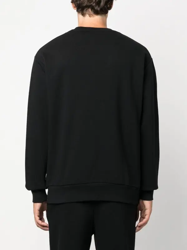 PLEIN SPORT Logo-patch Cotton Sweatshirt - Black