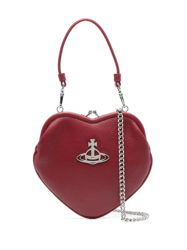 VIVIENNE WESTWOOD Belle Orb-plaque Clutch Bag - Red