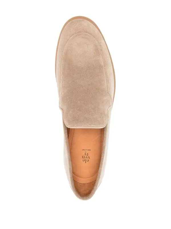 Eleventy Slip-On Suede Loafers In Neutrals - 58% Off 