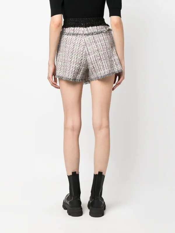 MSGM Wrap-front Tweed Skorts