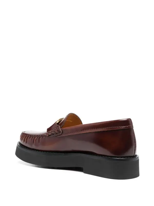 TOD'S Logo-buckle Leather Loafers