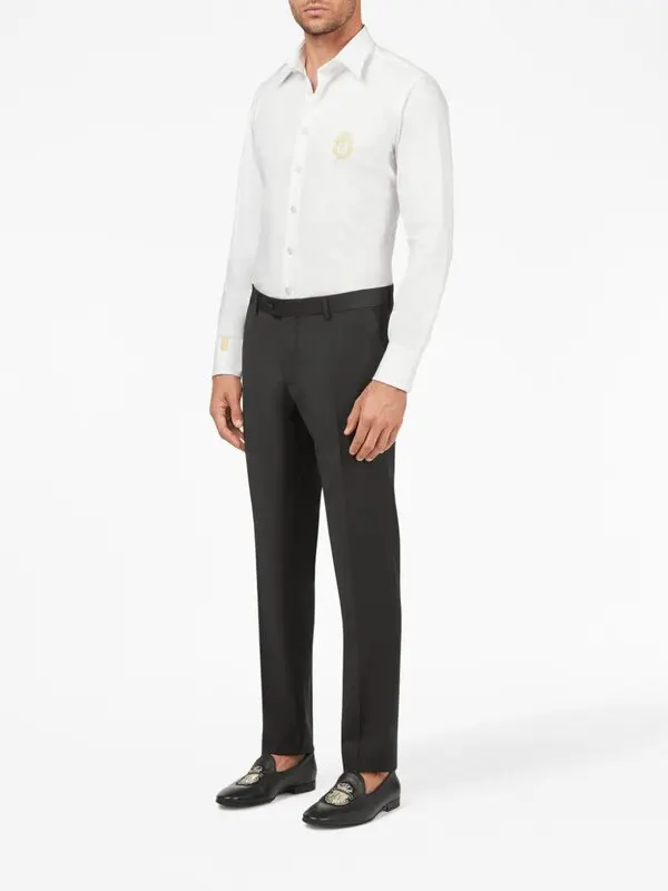 BILLIONAIRE Crest-motif Poplin Shirt - White