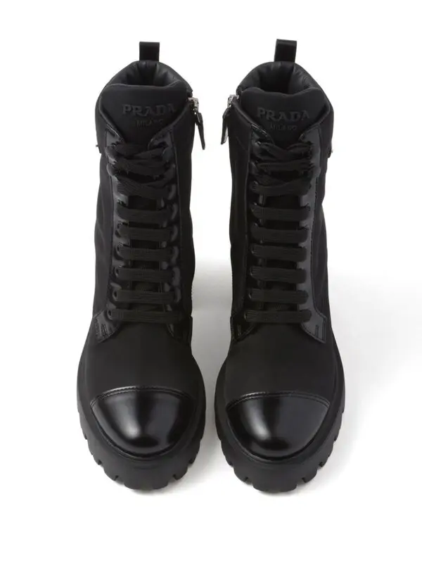 Prada 85mm Triangle-logo Ankle Boots