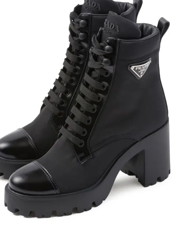 Prada 85mm Triangle-logo Ankle Boots