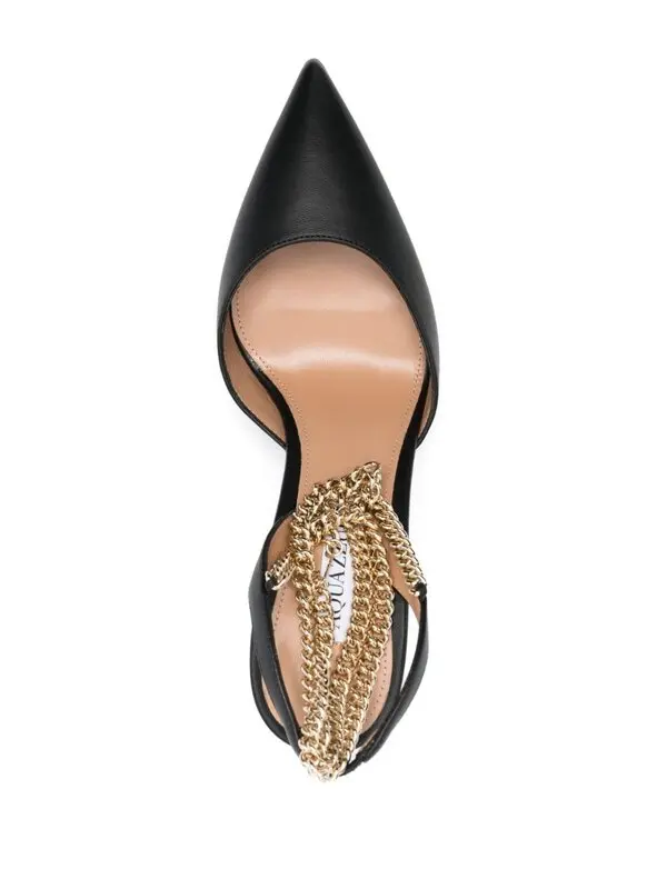 AQUAZZURA Flash 95mm Leather Pumps