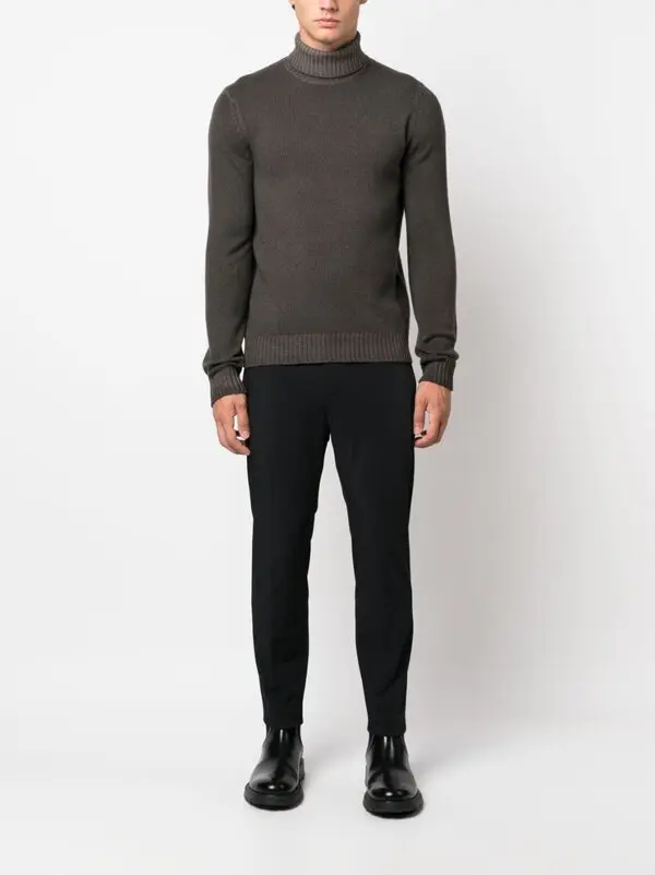 PT TORINO Straight-leg Tailored Trousers - Black