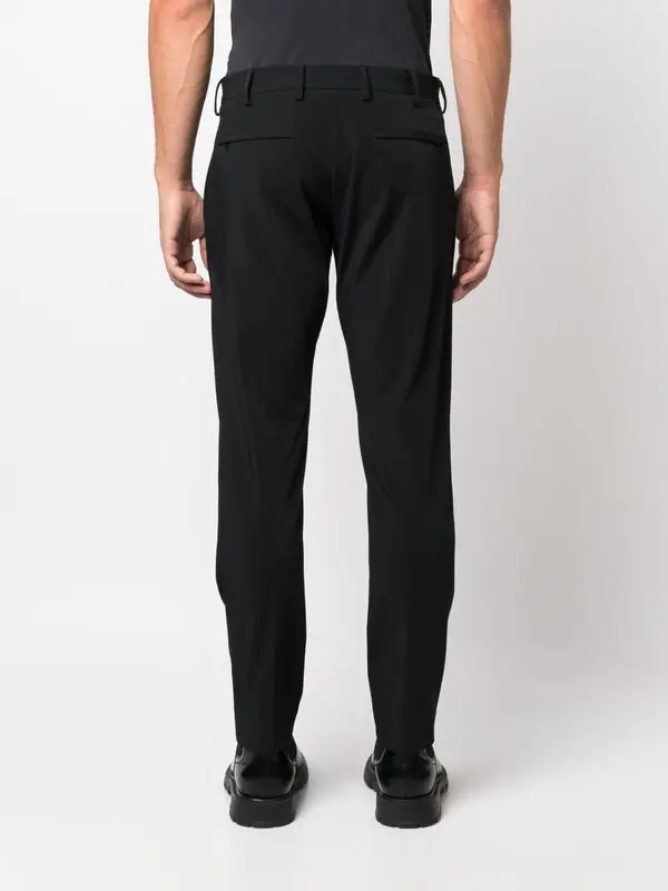 PT TORINO Straight-leg Tailored Trousers - Black