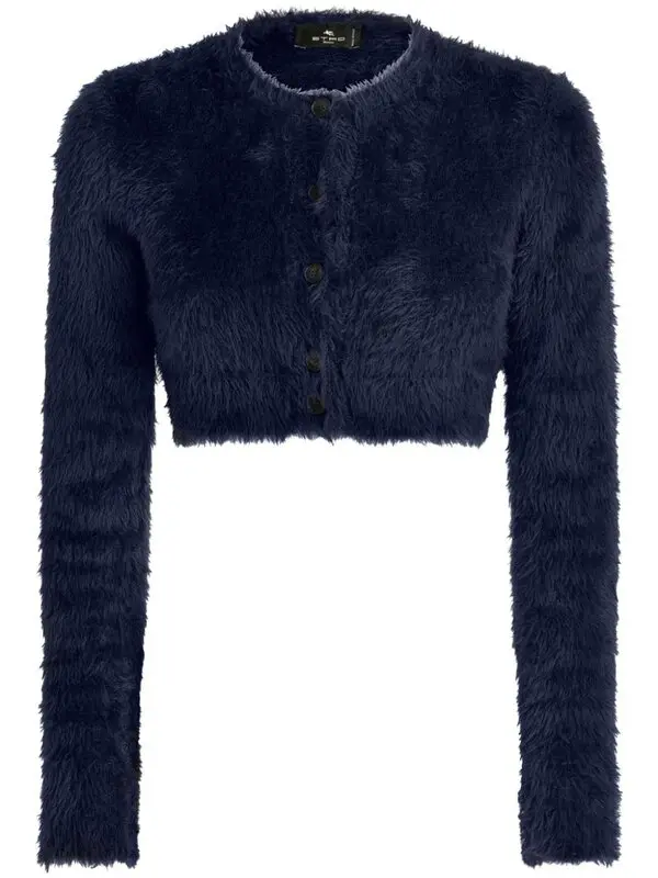 Etro Brushed-knit Cropped Cardigan