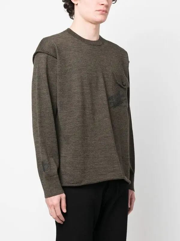 Dsquared2 Flap Pocket Crew Neck Jumper - Green