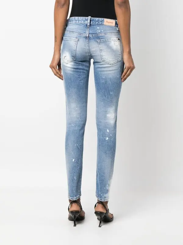 Dsquared2 Distressed Acid Wash Jeans