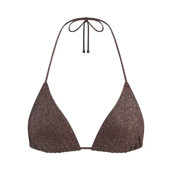 SKIMS Glitter Swim Triangle Tie Bikini Top