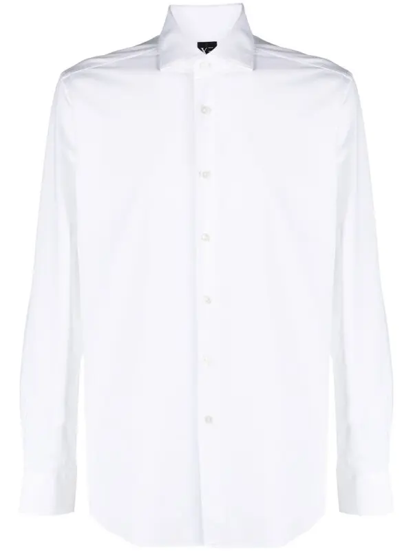 XACUS Button-down Long-sleeve Shirt - White