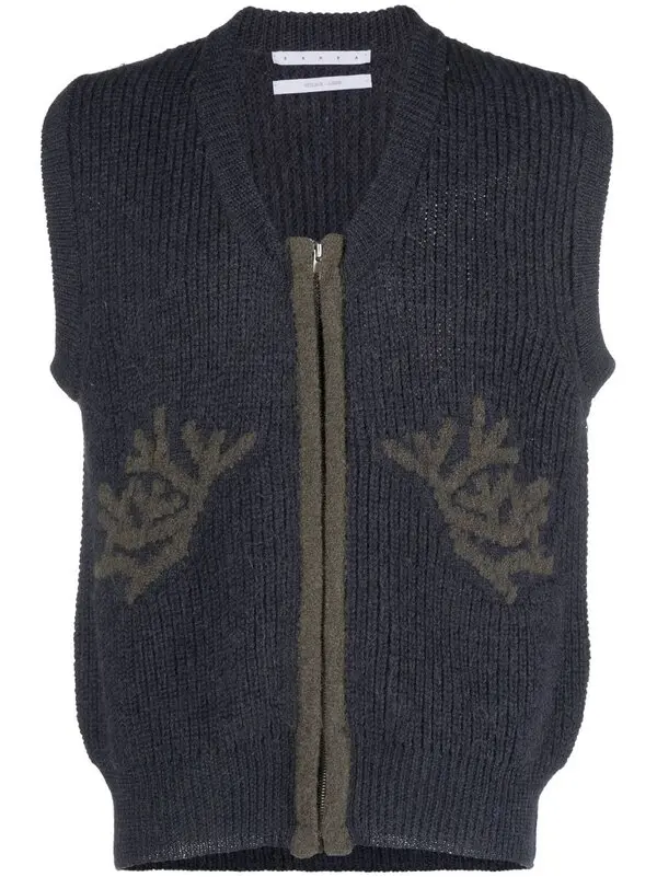 RANRA Fundur Knitted Vest - Blue