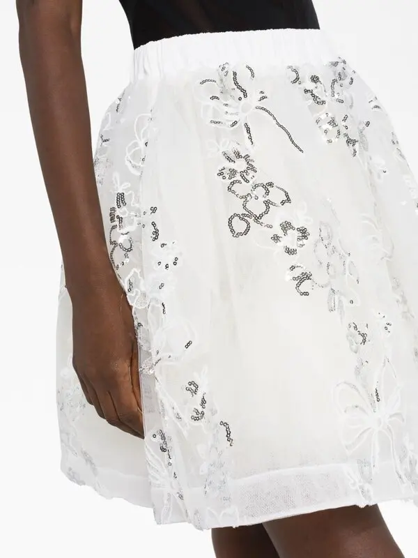 Simone Rocha Sequin-embellished Tulle Miniskirt