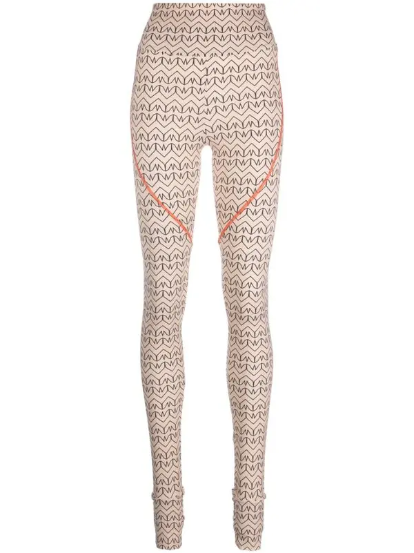 Patrizia Pepe Monogram-print Leggings