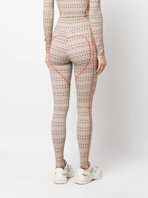 Patrizia Pepe Monogram-print Leggings