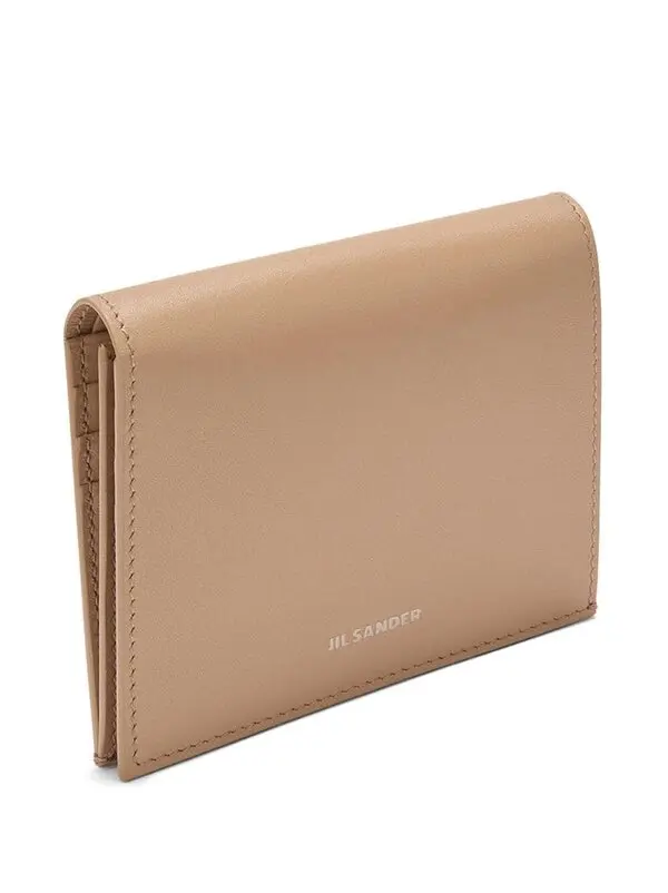 Jil Sander Tri-Fold Leather Wallet In Neutrals - 40% Off