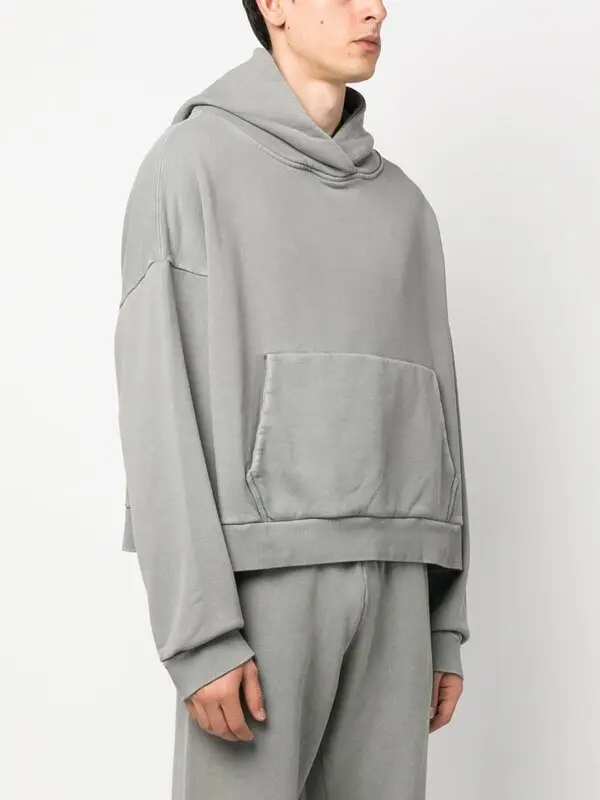 ENTIRE STUDIOS Washed Drop-shoulder Hoodie - Grey