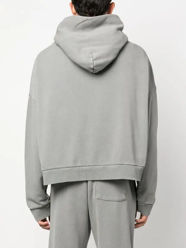 ENTIRE STUDIOS Washed Drop-shoulder Hoodie - Grey