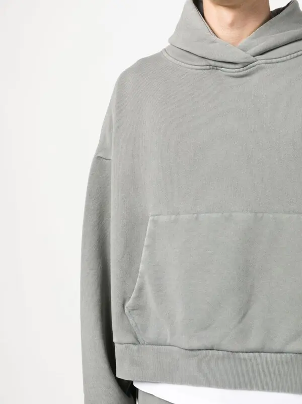 ENTIRE STUDIOS Washed Drop-shoulder Hoodie - Grey