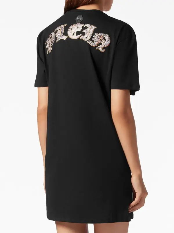 Philipp Plein Teddy Bear-print Cotton Minidress