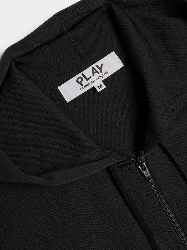 Play Comme Des Garcon Logo-patch Zipped Hoodie
