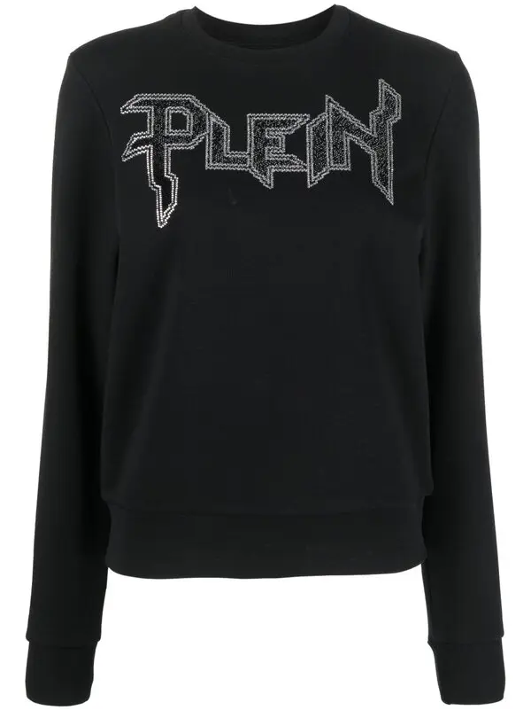 Philipp Plein Crystal Logo Appliqué T-shirt